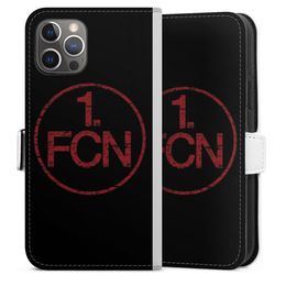 DeinDesign iPhone 12 Pro Handy Klapph&uuml;lle Handyh&uuml;lle aus Kunst Leder wei&szlig; Flip Case Merchandise Sideflip mit Lasche