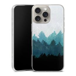 DeinDesign iPhone 16 Pro Max Handy Silikon H&uuml;lle Case transparent Handyh&uuml;lle Tree Forrest Abstract Silikon Case