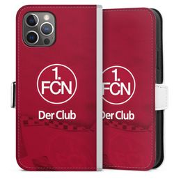 DeinDesign iPhone 12 Pro Handy Klapph&uuml;lle Handyh&uuml;lle aus Kunst Leder wei&szlig; Flip Case Bundesliga 1. Fc N&uuml;rnberg Official Licensed Product Sideflip mit Lasche