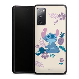 DeinDesign Galaxy S20 FE 5G Handy Premium Silikon H&uuml;lle Handyh&uuml;lle schwarz Case Flowers Official Licensed Product Lilo & Stitch Silikon Premium Case