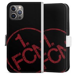 DeinDesign iPhone 12 Pro Handy Klapph&uuml;lle Handyh&uuml;lle aus Kunst Leder wei&szlig; Flip Case Merchandise Texture 1. Fcn Sideflip mit Lasche