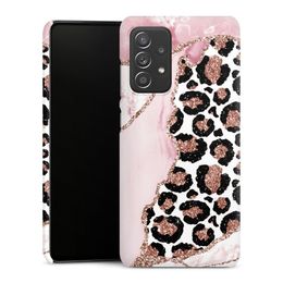 DeinDesign Galaxy A52s 5G Handy Premium Case Smartphone Handyh&uuml;lle Schutzh&uuml;lle matt Marble Glitzer Leopard Premium Case