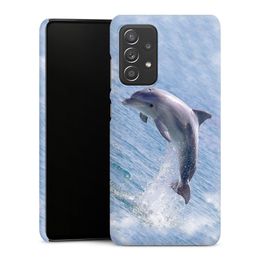 DeinDesign Galaxy A52s 5G Handy Premium Case Smartphone Handyh&uuml;lle Schutzh&uuml;lle matt Wale Ocean Dolphin Premium Case