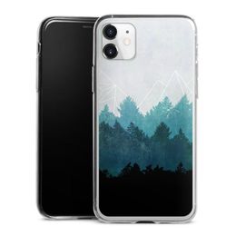 DeinDesign iPhone 11 Handy Slim Case Silikon Handyh&uuml;lle transparent H&uuml;lle extra d&uuml;nn Tree Forrest Abstract Silikon Slim Case
