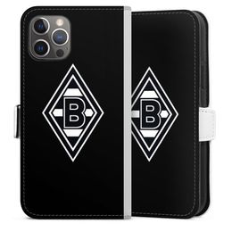 DeinDesign iPhone 12 Pro Handy Klapph&uuml;lle Handyh&uuml;lle aus Kunst Leder wei&szlig; Flip Case Borussia M&ouml;nchengladbach Gladbach Coat Of Arms Sideflip mit Lasche