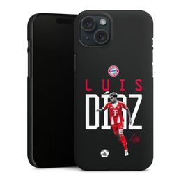 DeinDesign iPhone 15 Plus Handy Premium Case Smartphone Handyh&uuml;lle Schutzh&uuml;lle matt Fc Bayern M&uuml;nchen Official Licensed Product Luis Diaz Premium Case