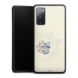 DeinDesign Galaxy S20 FE 5G Handy Premium Silikon H&uuml;lle Handyh&uuml;lle schwarz Case Angel Lilo & Stitch Disney Silikon Premium Case