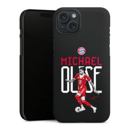 DeinDesign iPhone 15 Plus Handy Premium Case Smartphone Handyh&uuml;lle Schutzh&uuml;lle matt Fc Bayern M&uuml;nchen Michael Olise Official Licensed Product Premium Case