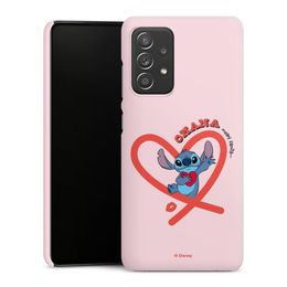 DeinDesign Galaxy A52s 5G Handy Premium Case Smartphone Handyh&uuml;lle Schutzh&uuml;lle matt Heart Lilo & Stitch Disney Premium Case