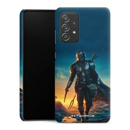 DeinDesign Galaxy A52s 5G Handy Premium Case Smartphone Handyh&uuml;lle Schutzh&uuml;lle matt Star Wars The Mandalorian Sunset Premium Case