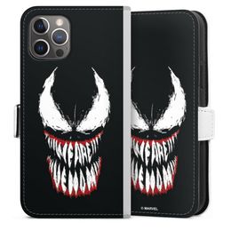DeinDesign iPhone 12 Pro Handy Klapph&uuml;lle Handyh&uuml;lle aus Kunst Leder wei&szlig; Flip Case Venom Marvel Official Licensed Product Sideflip mit Lasche