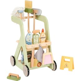 My Baby Lou Kinderputzwagen Reinigungswagen, Mehrfarbig, Natur, Wei&szlig;, Holz, Textil, Holzwerkstoff, 13-teilig, Kiefer, Sperrholz, 29x48x39 cm, unisex, EN 71, Spielzeug, Kinderspielzeug, Sonstiges Spielzeug