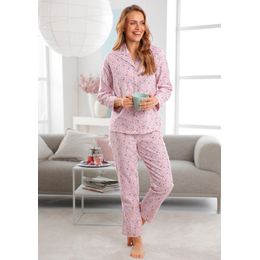 w&auml;schepur w&auml;schepur Damen Pyjama mit Schaf-Motiven, hellros&eacute;-ecru, Gr&ouml;&szlig;e 52/54