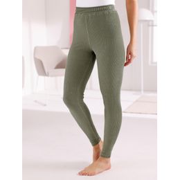 feel good Damen Leggings in Nicki-Qualit&auml;t, khaki, Gr&ouml;&szlig;e 36/38