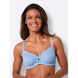 w&auml;schepur w&auml;schepur Damen Minimizer-BH mit B&uuml;gel mit elastischer Spitze, eisblau, Gr&ouml;&szlig;e 105B