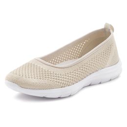 Lascana Damen Sneaker Ballerinas, beige, Gr&ouml;&szlig;e 40