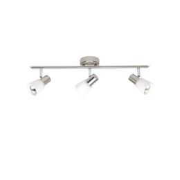 Brilliant Lampe Luca Spotrohr 3flg eisen/chrom/wei&szlig; 3x R50, E14, 40W, geeignet f&uuml;r Reflektorlampen (nicht enthalten) K&ouml;pfe schwenkbar