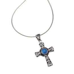 ZEEme Gemstones Anh&auml;nger mit Kette 925/- Sterling Silber oxidiert T&uuml;rkis
