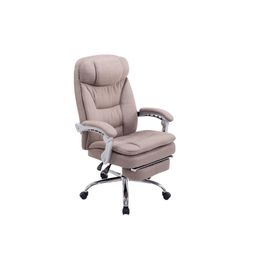 CLP B&uuml;rostuhl ergonomisch mit Fu&szlig;ablage XL Troy, Schreibtischstuhl gepolstert Stoff, Drehstuhl h&ouml;henverstellbar bis 160 kg belastbar