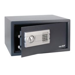 HMF Safe Tresor f&uuml;r Zuhause, Hotel oder B&uuml;ro, M&ouml;beltresor mit Zahlenschloss f&uuml;r 15 Zoll Laptops und DIN A3 Dokumente, 45 x 25 x 36,5 cm, Anthrazit