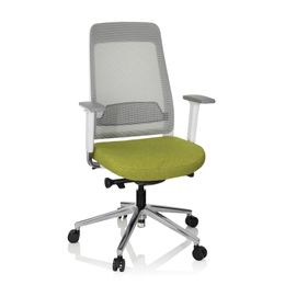 hjh OFFICE Profi B&uuml;rostuhl CHIARO T2 WHITE Stoff / Netzstoff mit Armlehnen (h&ouml;henverstellbar)