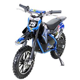 Actionbikes Motors Kinder-Crossbike Gepard, Elektro-Kindermotorrad, 500 Watt, bis 24 km/h, verst&auml;rkte Gabel, ab 8 J. (Blau)