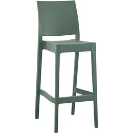 CLP Barhocker outdoor stapelbar Flamur, Gartenhocker f&uuml;r drau&szlig;en aus Kunststoff wetterfest UV-best&auml;ndig, Stapelhocker bis 150 kg belastbar