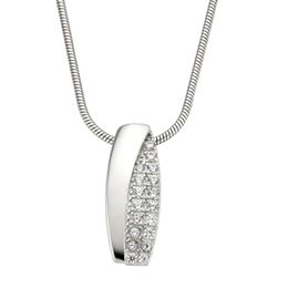 ZEEme Silber Halskette Silber 925 rhodiniert mit Zirkonia wei&szlig;
