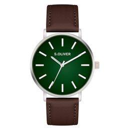 s.Oliver Analog Watch male Brown size One Size