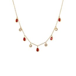 Pure Schmuck Necklace 'Garden Grace Halskette | Bridgerton' female Red size 40 - 45 cm