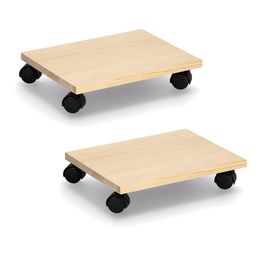 Transportwagen zeller PRESENT, beige (natur), B:27,5cm H:75cm L:35cm, Holzwerkstoff, Transportwagen, Kiefernholz, 100% FSC
