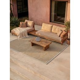 benuta Nest In- & Outdoor-Teppich Finley Beige/Grau 200x290 cm - Teppich f&uuml;r Balkon, Terrasse & Garten