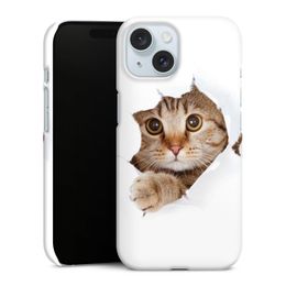 DeinDesign iPhone 15 Handy Premium Case Smartphone Handyh&uuml;lle Schutzh&uuml;lle matt Animals Pet Cat Premium Case
