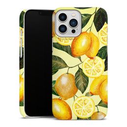 DeinDesign iPhone 13 Pro Max Handy Premium Case Smartphone Handyh&uuml;lle Schutzh&uuml;lle matt Summer Fruits Lemon Premium Case