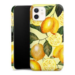 DeinDesign iPhone 12 Handy Premium Case Smartphone Handyh&uuml;lle Schutzh&uuml;lle matt Summer Fruits Lemon Premium Case