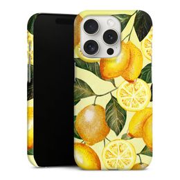 DeinDesign iPhone 15 Pro Handy Premium Case Smartphone Handyh&uuml;lle Schutzh&uuml;lle matt Summer Fruits Lemon Premium Case