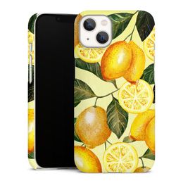 DeinDesign iPhone 13 Handy Premium Case Smartphone Handyh&uuml;lle Schutzh&uuml;lle matt Summer Fruits Lemon Premium Case