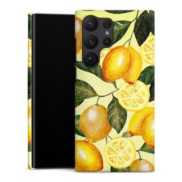 DeinDesign Galaxy S23 Ultra Handy Premium Case Smartphone Handyh&uuml;lle Schutzh&uuml;lle matt Summer Fruits Lemon Premium Case