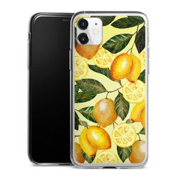 DeinDesign iPhone 11 Handy Slim Case Silikon Handyh&uuml;lle transparent H&uuml;lle extra d&uuml;nn Fruits Lemon Summer Silikon Slim Case
