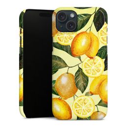 DeinDesign iPhone 15 Plus Handy Premium Case Smartphone Handyh&uuml;lle Schutzh&uuml;lle gl&auml;nzend Summer Fruits Lemon Premium Case