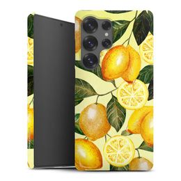 DeinDesign Galaxy S25 Ultra Handy Premium Case Smartphone Handyh&uuml;lle Schutzh&uuml;lle gl&auml;nzend Summer Fruits Lemon Premium Case