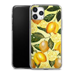 DeinDesign iPhone 11 Pro Handy Slim Case Silikon Handyh&uuml;lle transparent H&uuml;lle extra d&uuml;nn Fruits Lemon Summer Silikon Slim Case