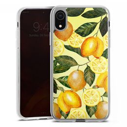 DeinDesign iPhone Xr Handy Silikon H&uuml;lle Case transparent Handyh&uuml;lle Summer Fruits Lemon Silikon Case