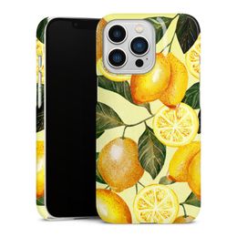 DeinDesign iPhone 13 Pro Handy Premium Case Smartphone Handyh&uuml;lle Schutzh&uuml;lle gl&auml;nzend Summer Fruits Lemon Premium Case