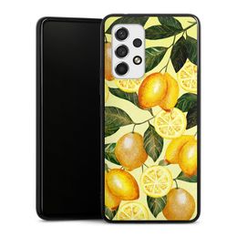 DeinDesign Galaxy A53 5G Handy Silikon H&uuml;lle Case schwarz Handyh&uuml;lle Summer Lemon Fruits