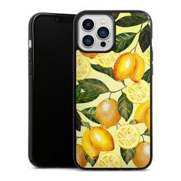 DeinDesign iPhone 13 Pro Max Handy Silikon H&uuml;lle Case schwarz Handyh&uuml;lle Summer Fruits Lemon