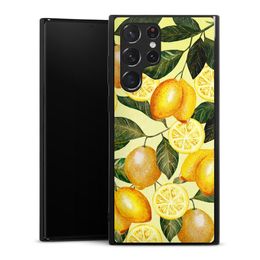 DeinDesign Galaxy S22 Ultra Handy Silikon H&uuml;lle Case schwarz Handyh&uuml;lle Summer Fruits Lemon