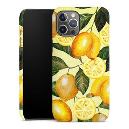 DeinDesign iPhone 12 Pro Max Handy Premium Case Smartphone Handyh&uuml;lle Schutzh&uuml;lle matt Summer Fruits Lemon Premium Case