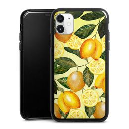 DeinDesign iPhone 11 Handy Silikon H&uuml;lle Case schwarz Handyh&uuml;lle Fruits Lemon Summer