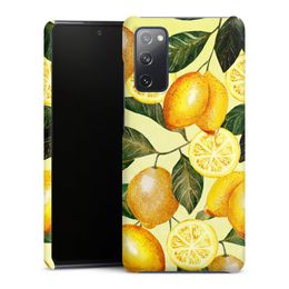 DeinDesign Galaxy S20 FE Handy Premium Case Smartphone Handyh&uuml;lle Schutzh&uuml;lle matt Fruits Lemon Summer Premium Case